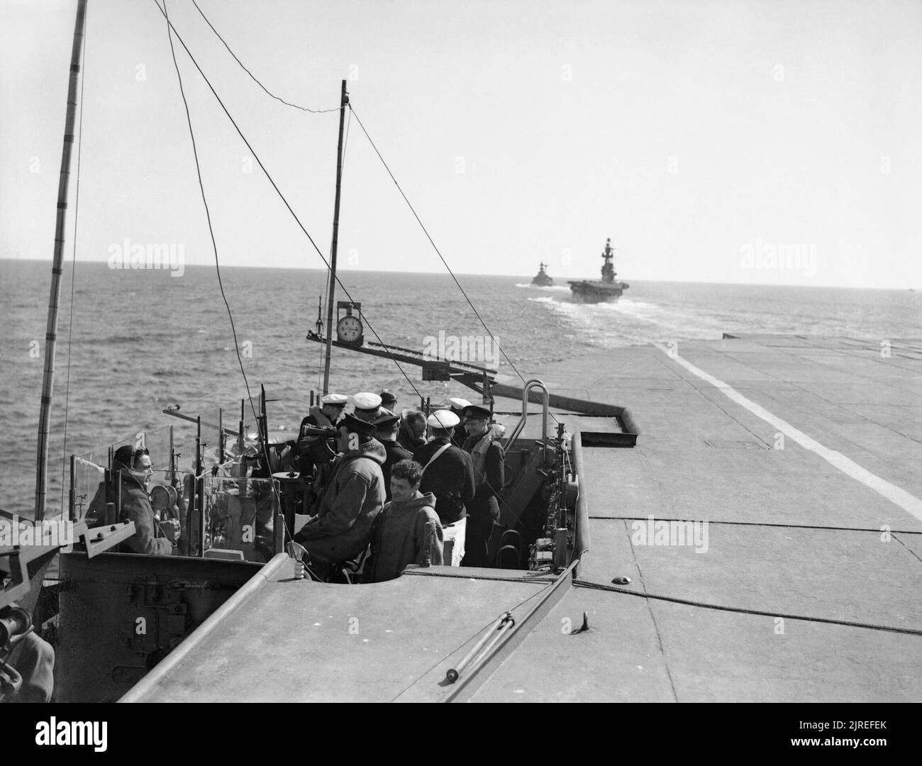 Pilots in the open bridge of the flight deck on board the aircraft ...