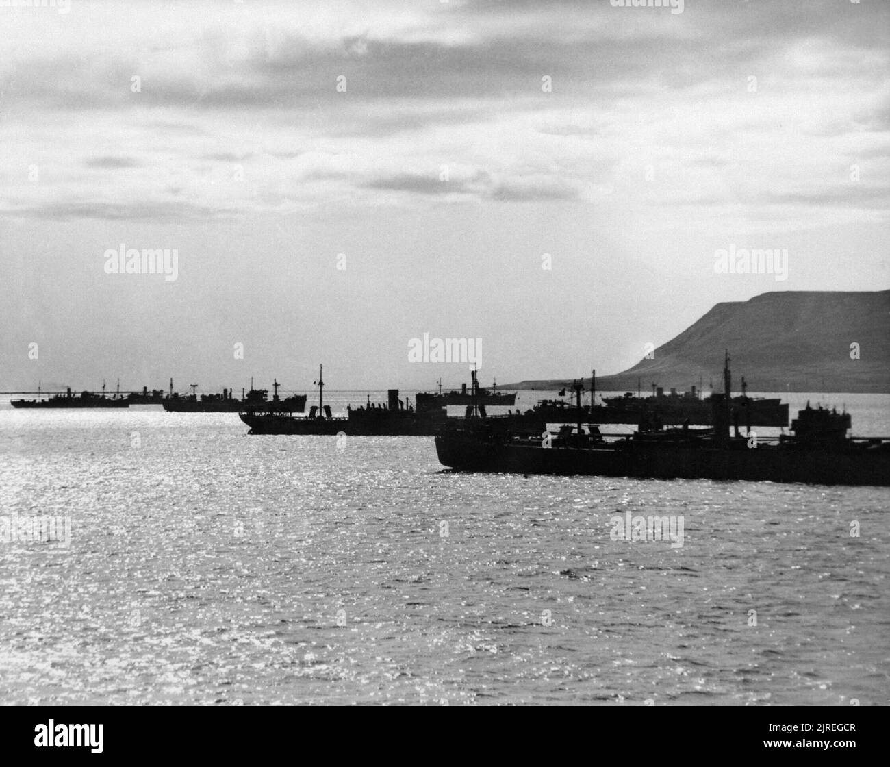 American and British Convoy To Russia, May 1942 Merchant vessels ...