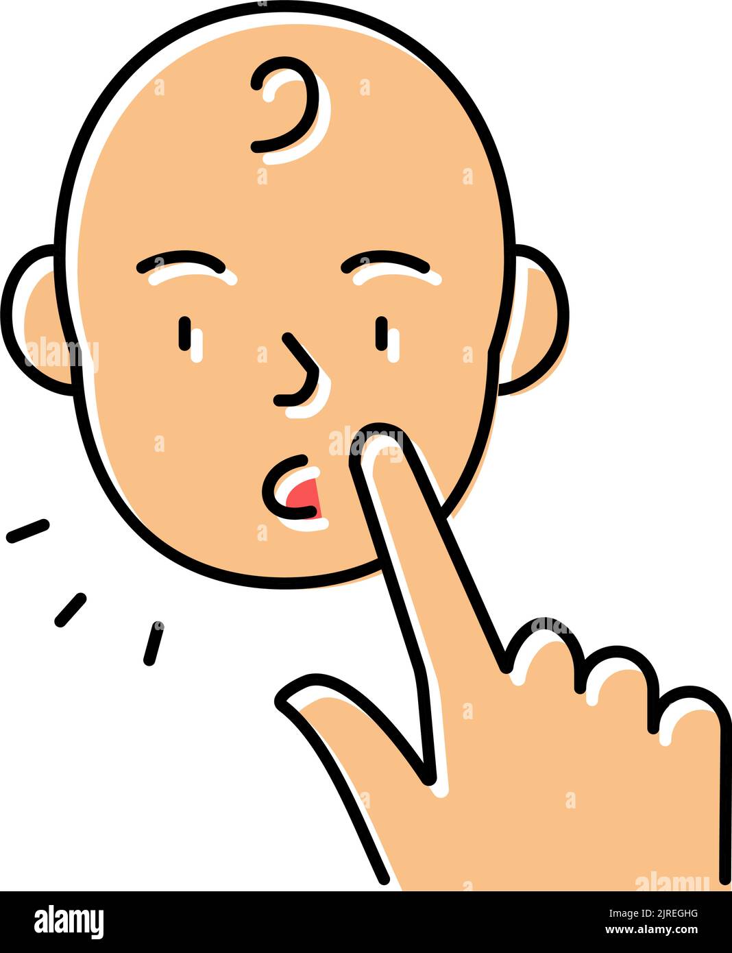 rooting reflex color icon vector illustration Stock Vector Image & Art ...