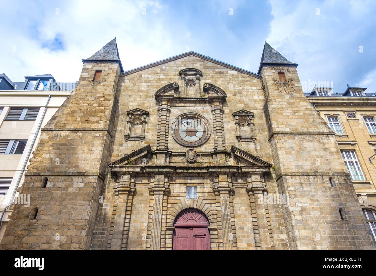 Facade of the 1629 "Chapelle du College des Jesuites" - Limoges, Haute ...