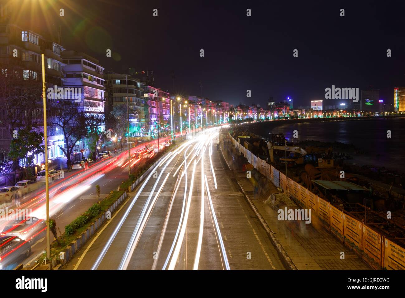 Marine Drive the Queen's necklace on the 75th Independence Day of India ...