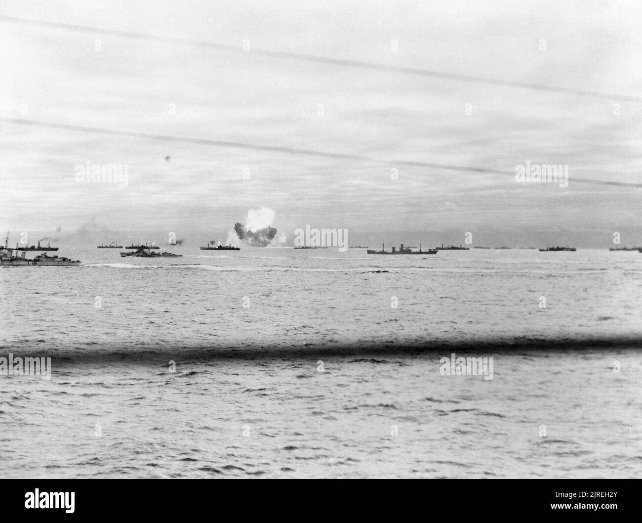 Convoy ships ww2 Black and White Stock Photos & Images - Alamy