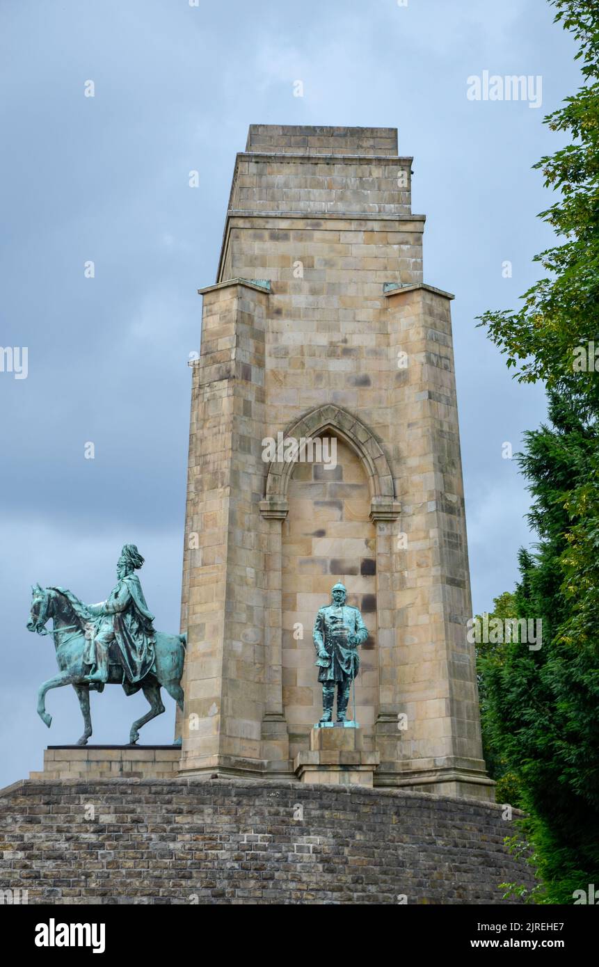View of the tower of the Kaiser Wilhelm monument at the Hohensyburg ...