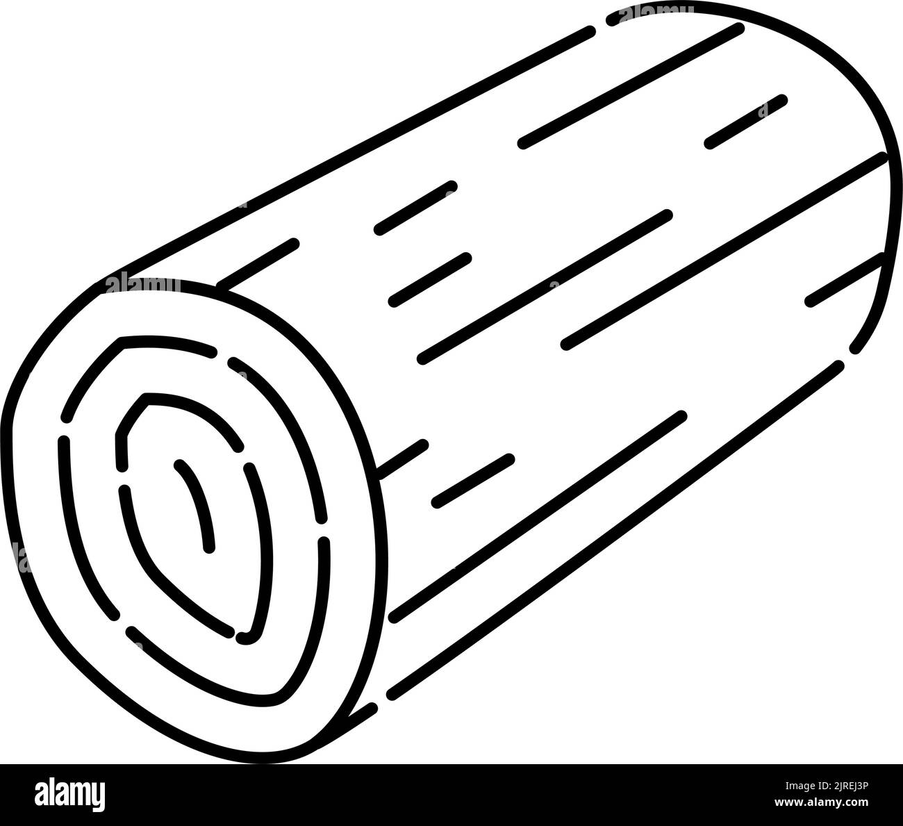 log wood timber line icon vector illustration Stock Vector Image & Art ...