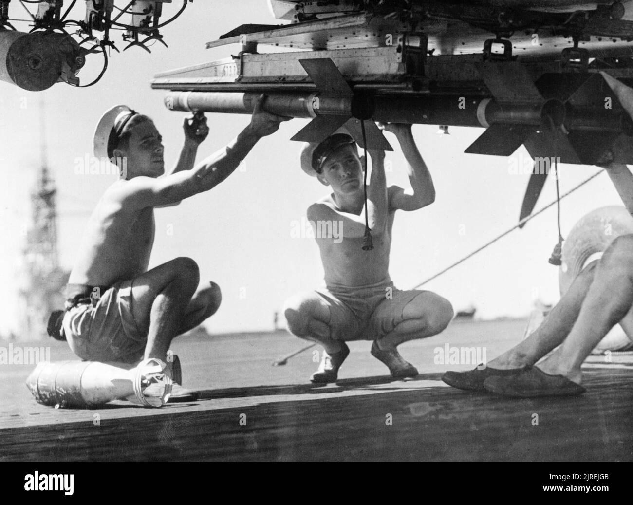 The Royal Navy during the Second World War Men wearing just shorts and ...