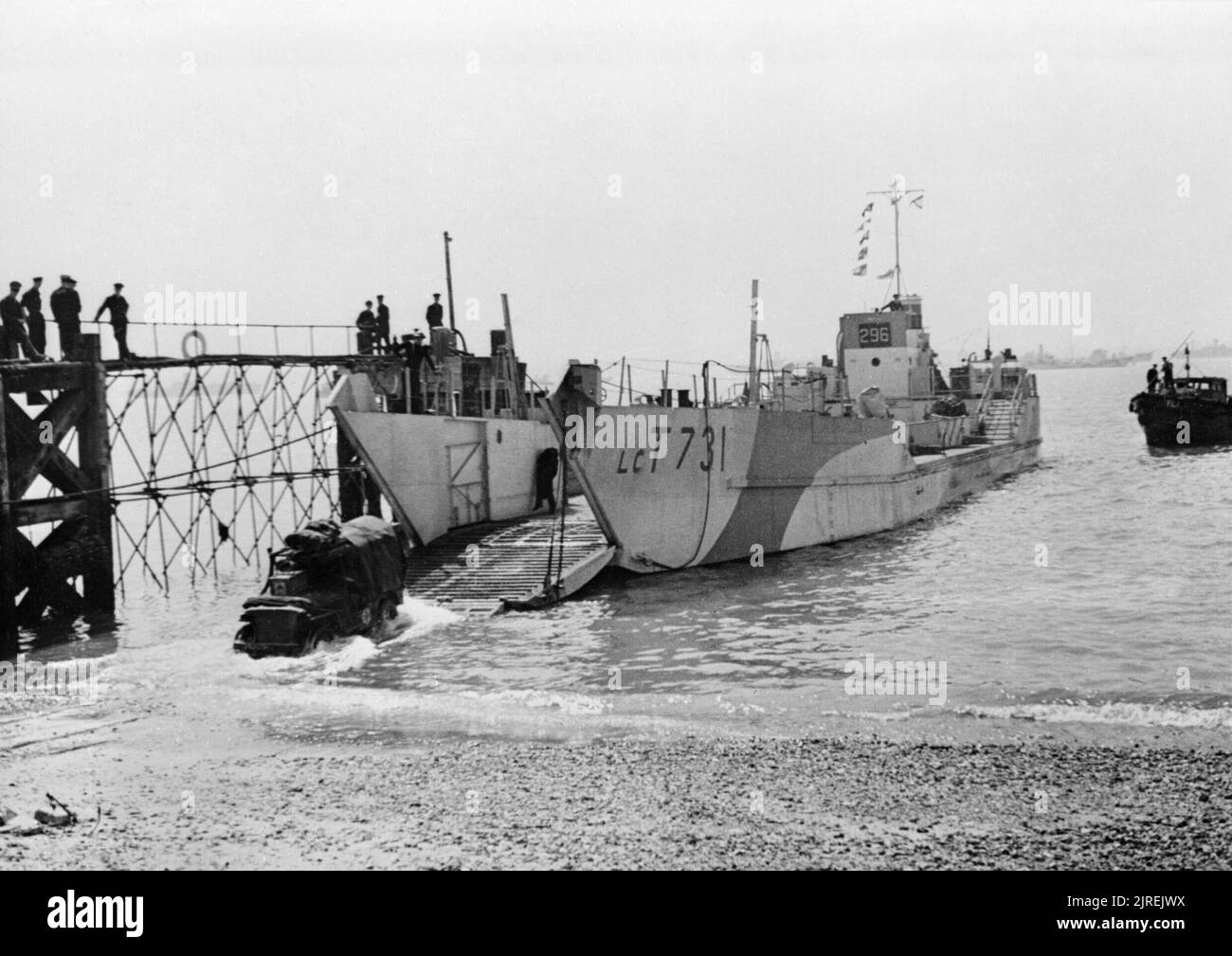 The Royal Navy during the Second World War Vehicle embarking backwards ...