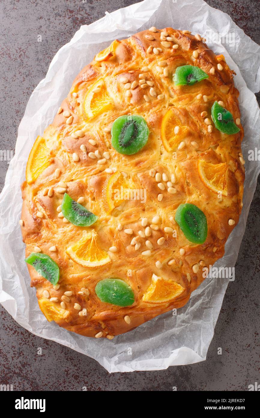 Coca de Sant Joan is one of the most popular coques, yeast breads, in ...