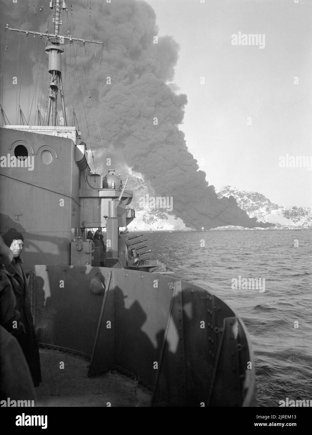 The Royal Navy during the Second World War The fire producing thick ...