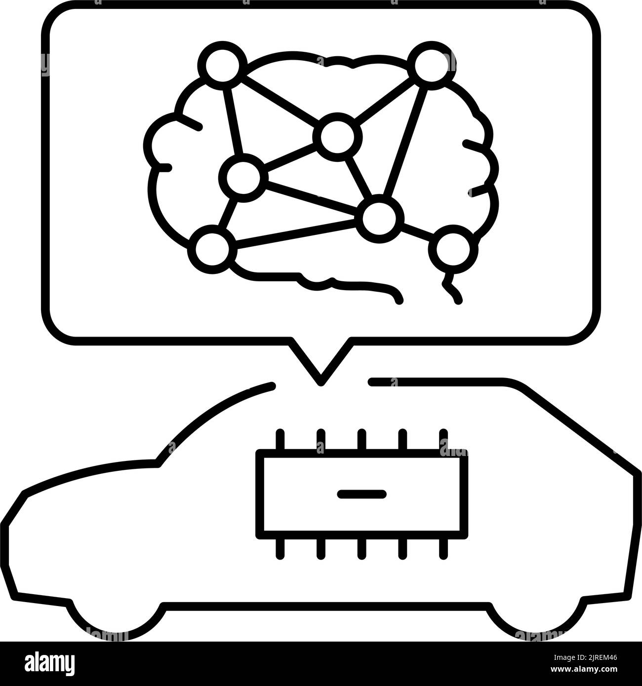 automotive intelligent line icon vector illustration Stock Vector Image ...