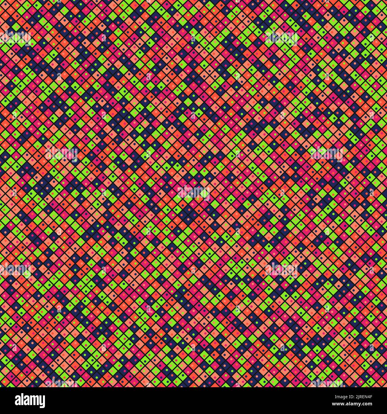 Colorised Rhombuses tiles tessellation pattern illustration Stock ...