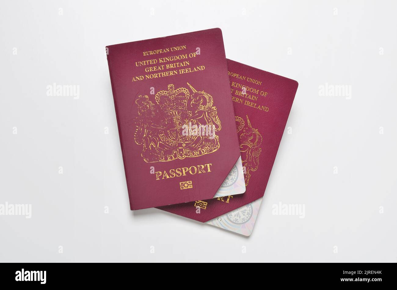 Old style uk passports hi-res stock photography and images - Alamy