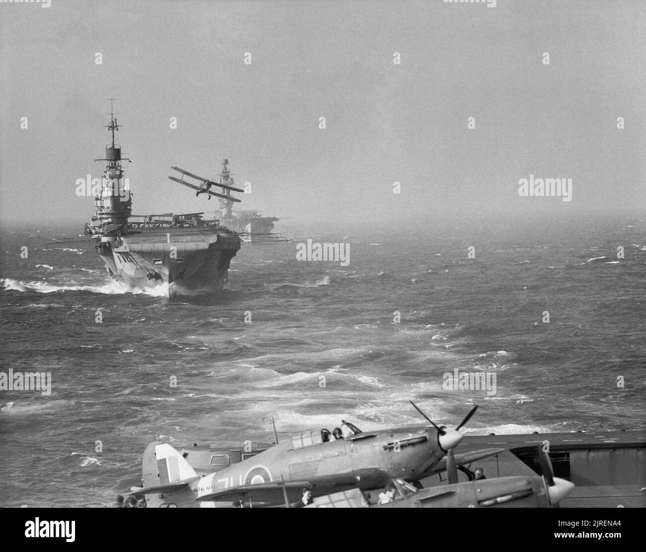The Royal Navy in the Mediterranean, August 1942 Seen from the flight ...