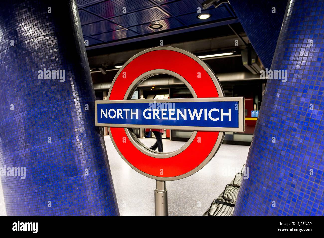 North Greenwich Underground Station, London Stock Photo - Alamy