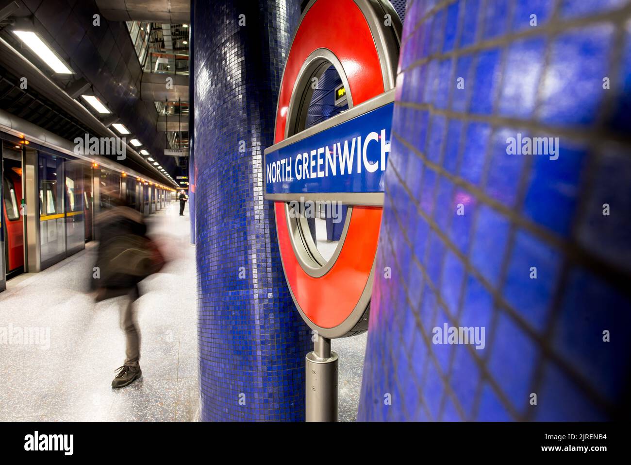 North Greenwich Underground Station, London Stock Photo - Alamy