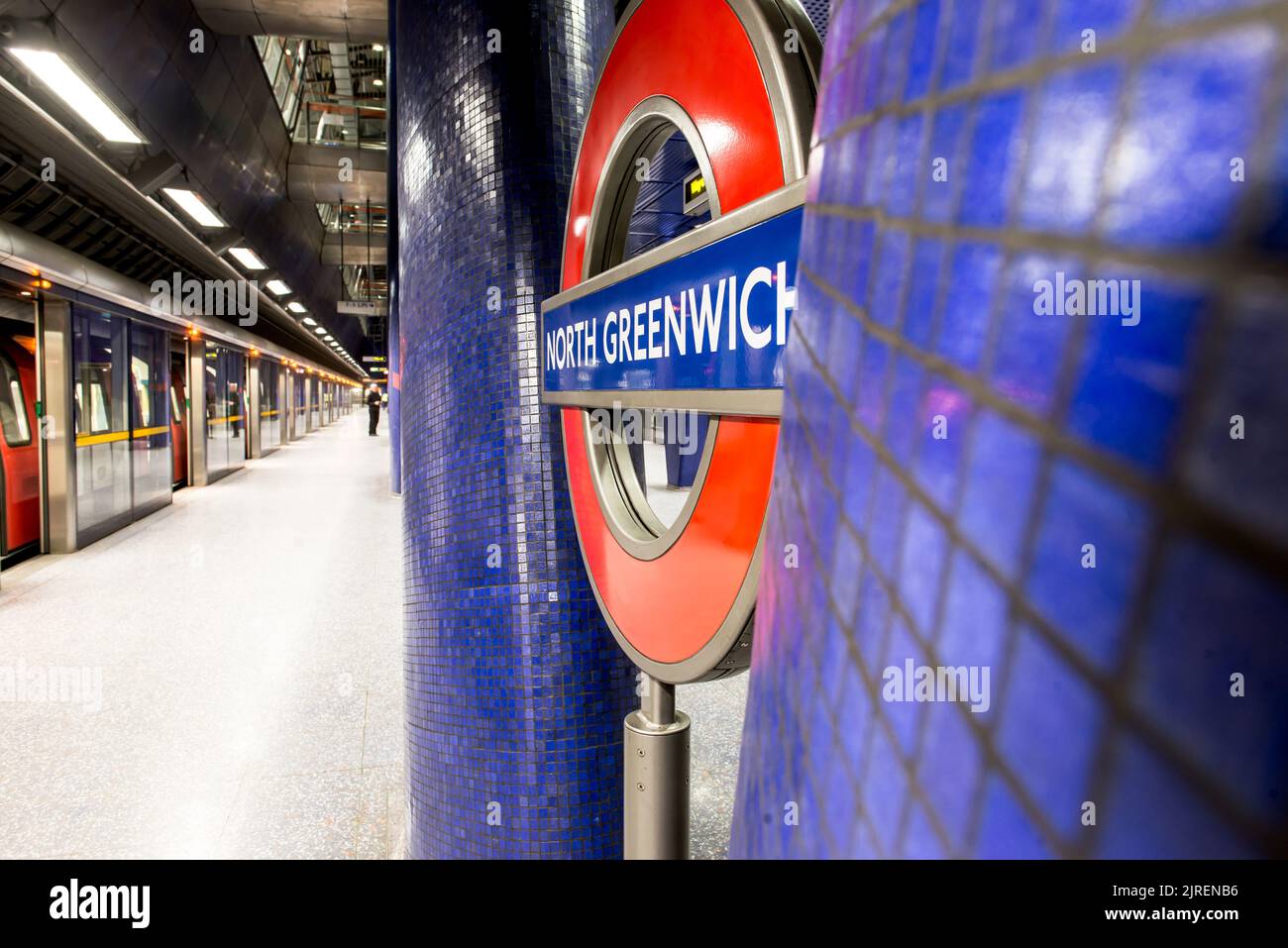 North Greenwich Underground Station, London Stock Photo - Alamy