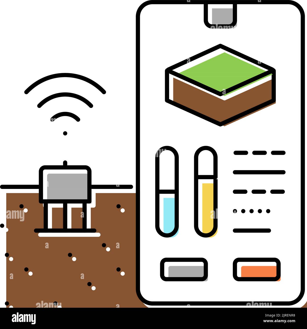 soil monitoring agriculture color icon vector illustration Stock Vector ...