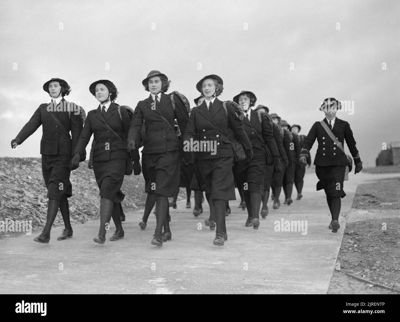 Wrns at Work. 1940, at a Fleet Air Arm Station. Marching out Stock ...