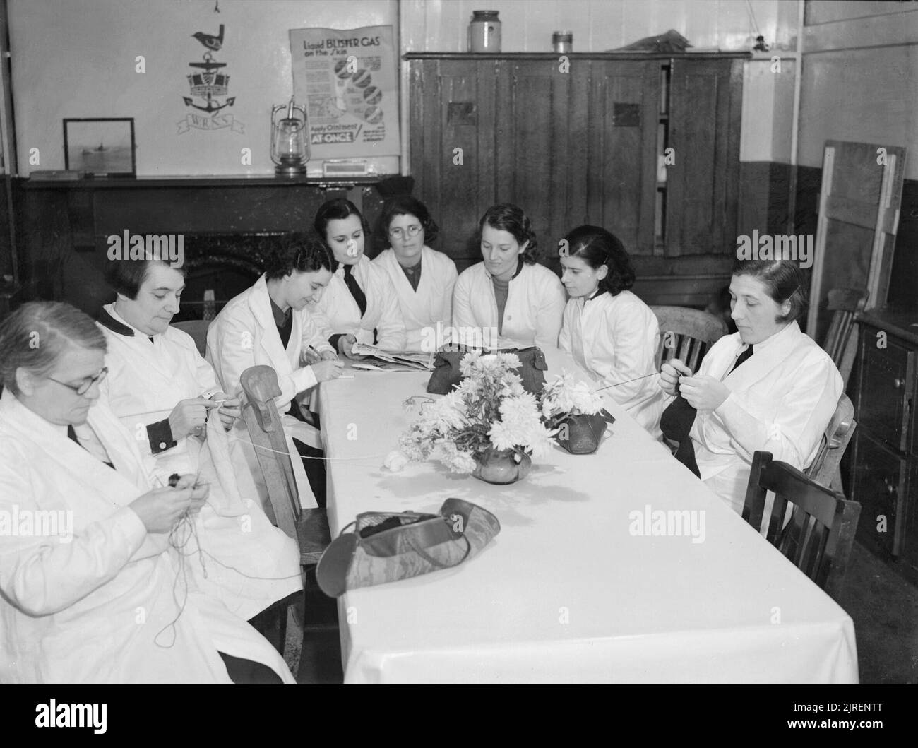 Wrns at Work. 1940, on Board the Training Ship HMS Defiance, Devonport ...