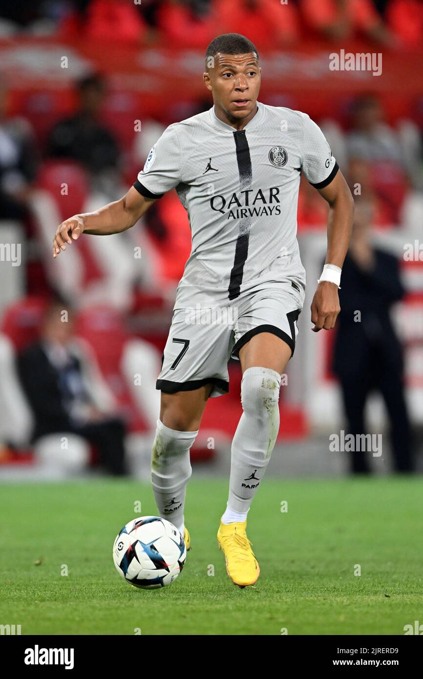LILLE - Kylian Mbappe of Paris Saint-Germain during the French Ligue 1 ...