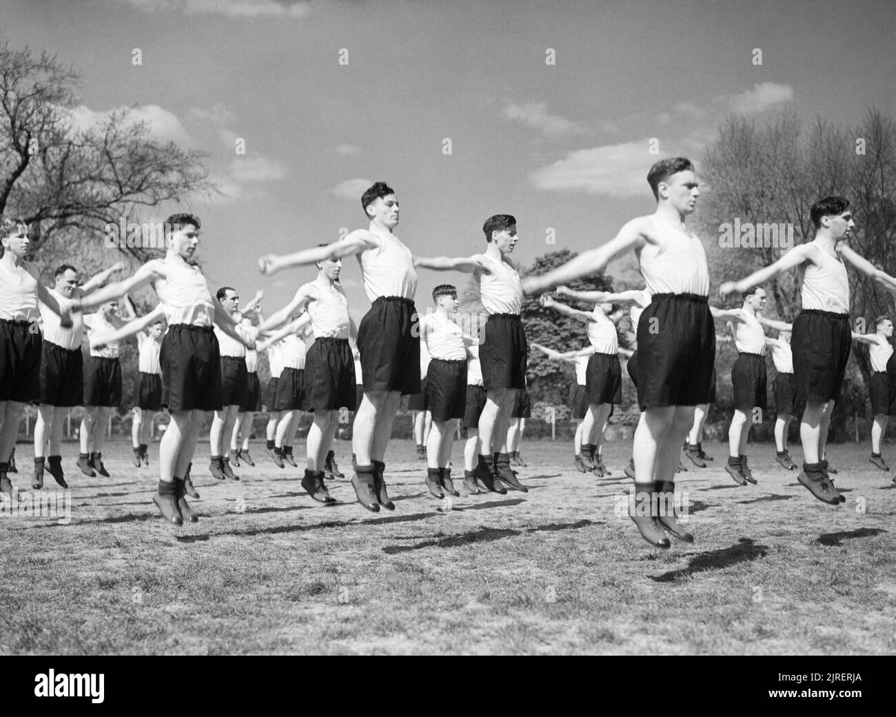 New recruits undertake physical training at a Royal Air Force Initial ...