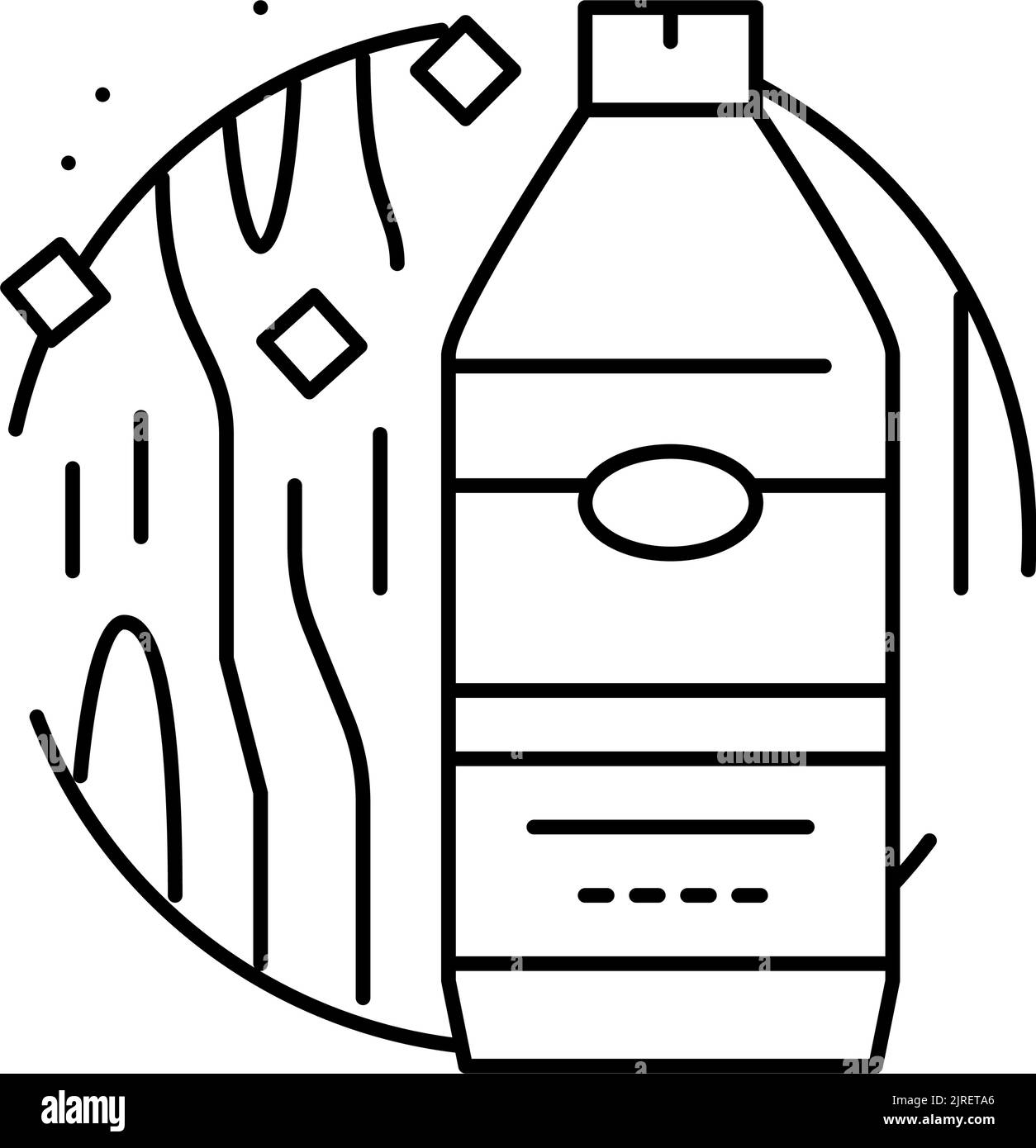 wood cleaner detergent line icon vector illustration Stock Vector Image ...