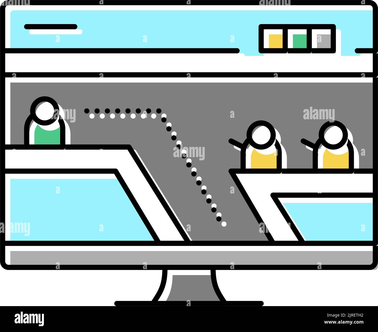 action platform video game color icon vector illustration Stock Vector ...