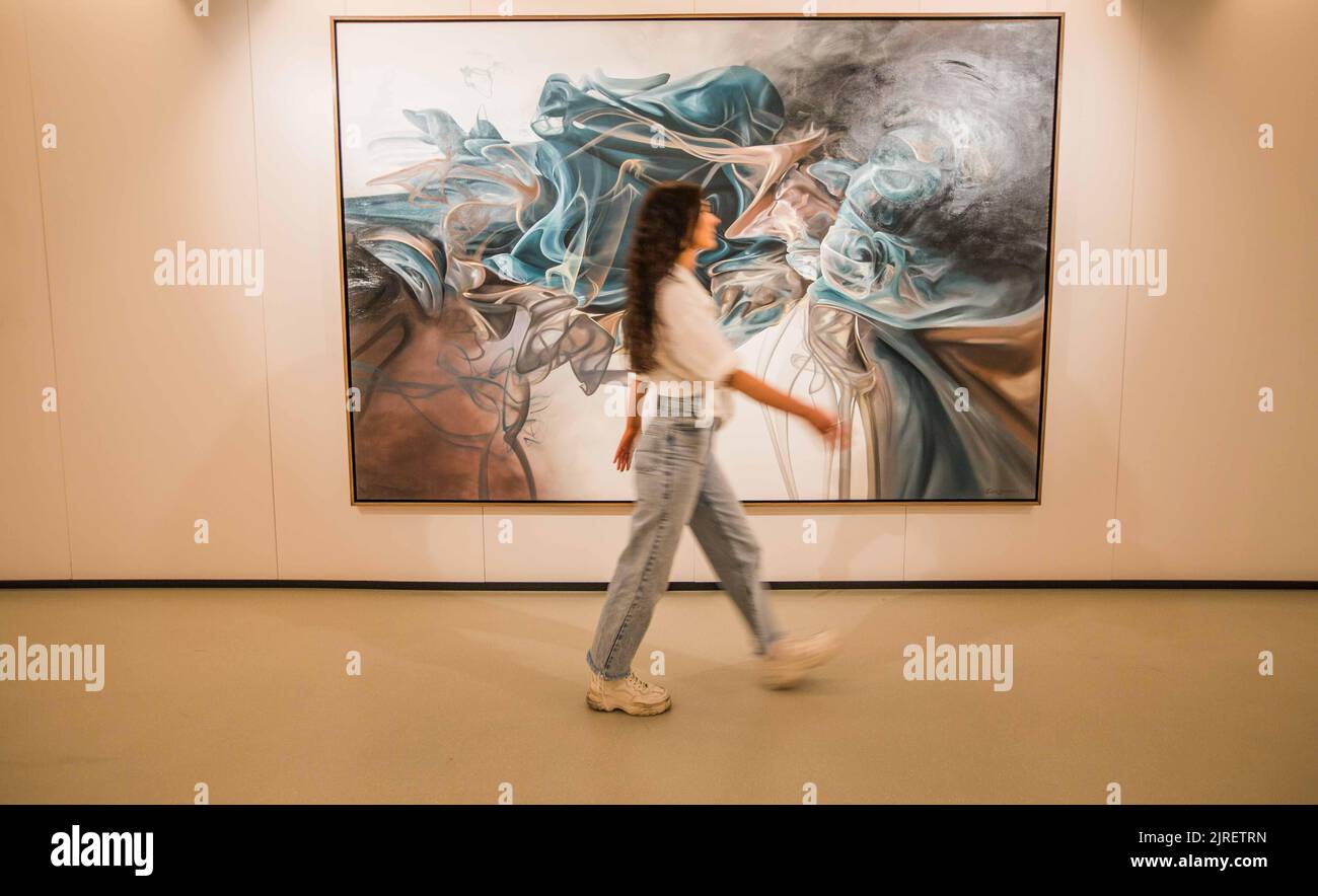 London, UK. 24th Aug, 2022. Evolution, 2021, oil on canvas. Melbourne ...