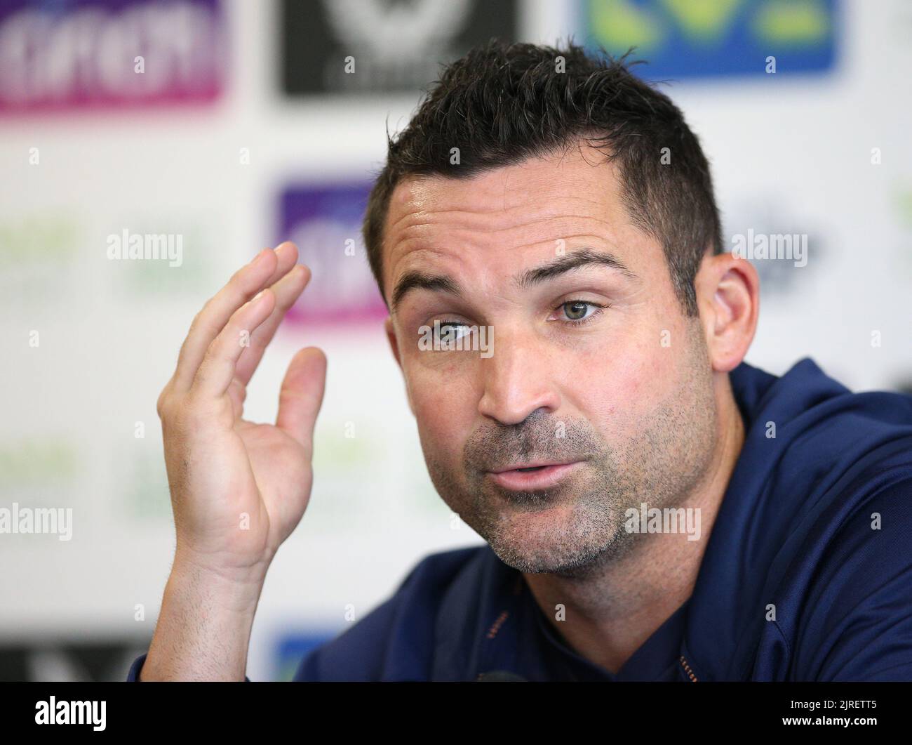 South Africa’s captain Dean Elgar during a nets session at Emirates Old ...