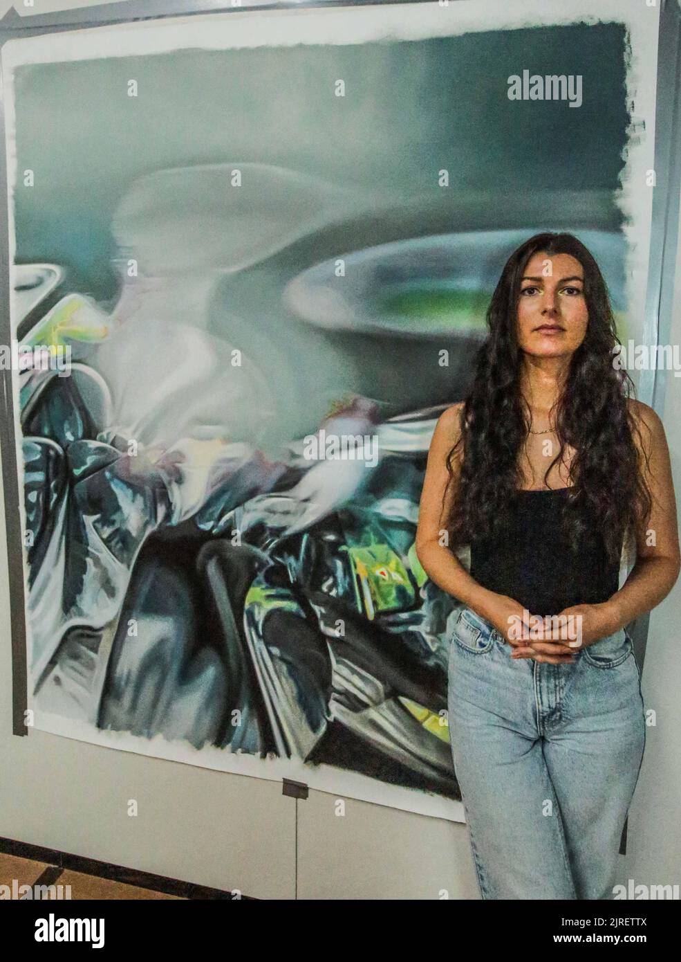 London UK 24 August 2022 Melbourne-based artist Ella Baudinet showing ...