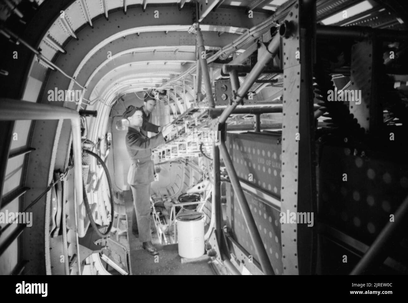 Royal Air Force Bomber Command, 1942-1945. Armourers loading the ...