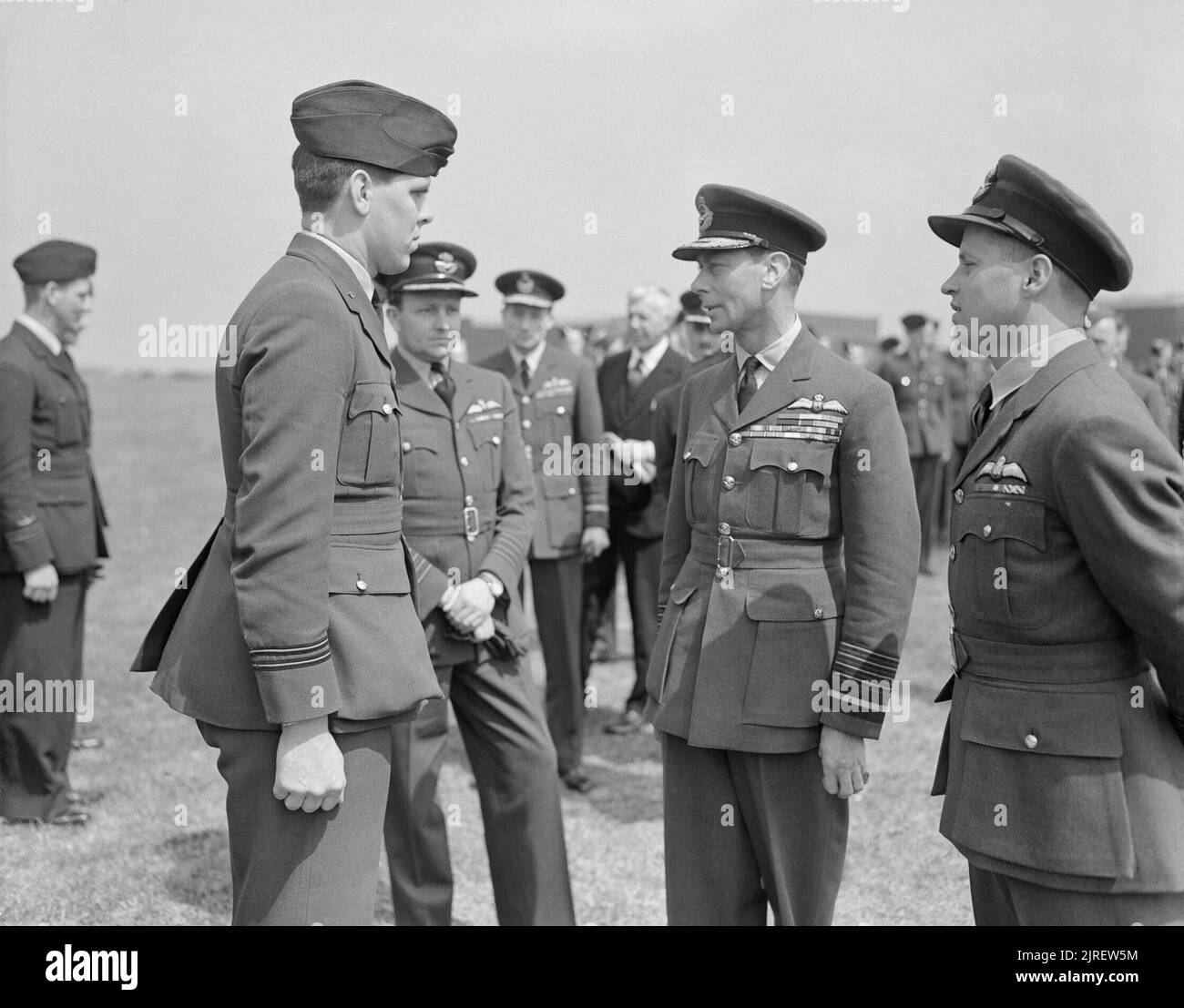 Royal Air Force Bomber Command, 1942-1945. King George VI, with Wing ...