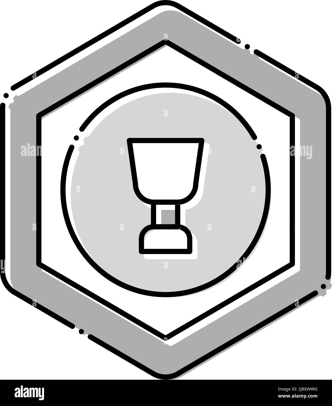 silver cup game reward color icon vector illustration Stock Vector ...