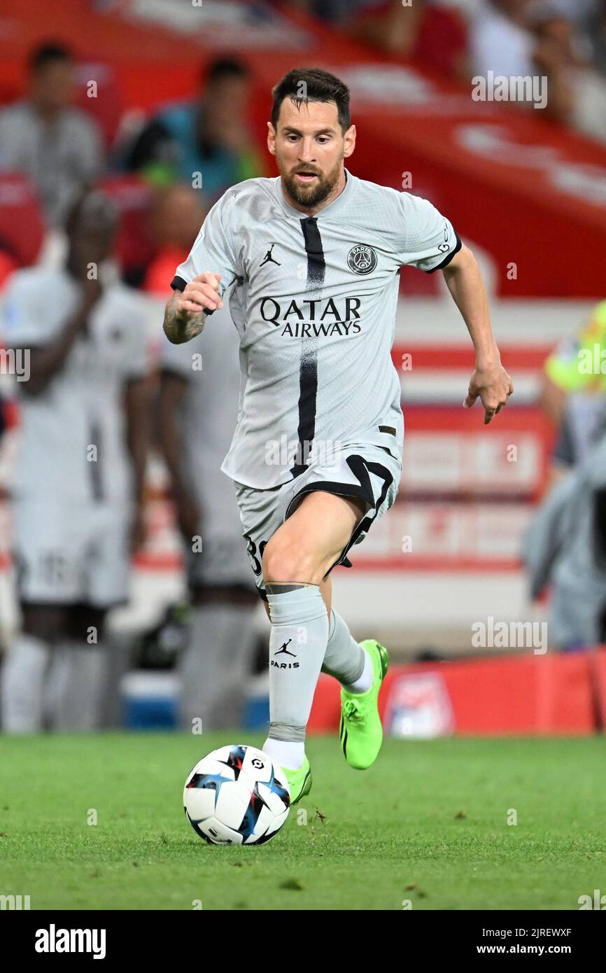 LILLE - Lionel Messi of Paris Saint-Germain during the French Ligue 1 ...