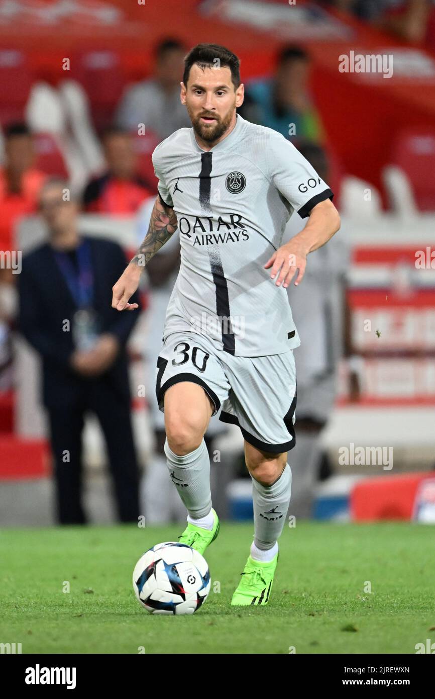 LILLE - Lionel Messi of Paris Saint-Germain during the French Ligue 1 ...