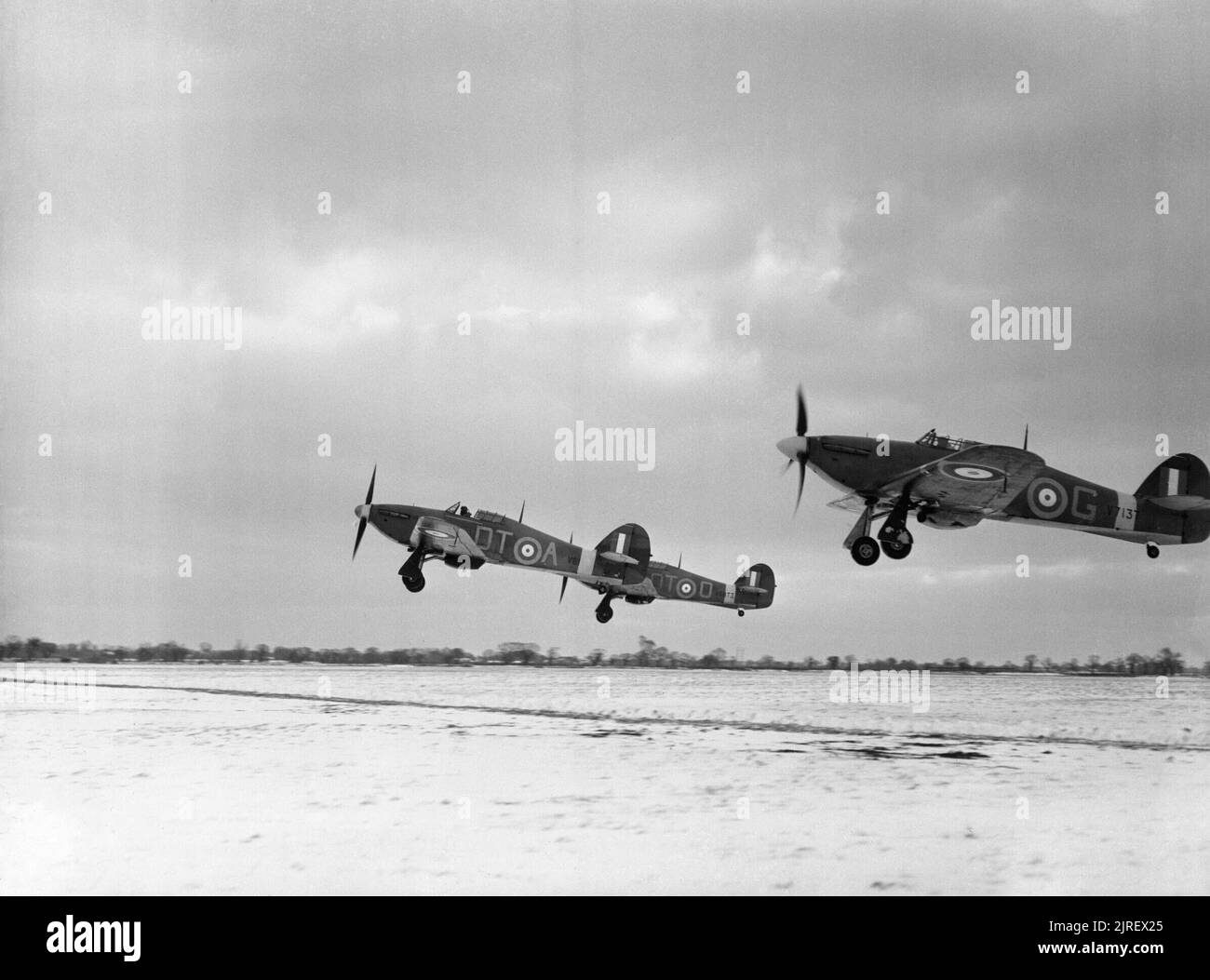 Royal Air Force Fighter Command, 1939-1945. A section of three Hawker ...