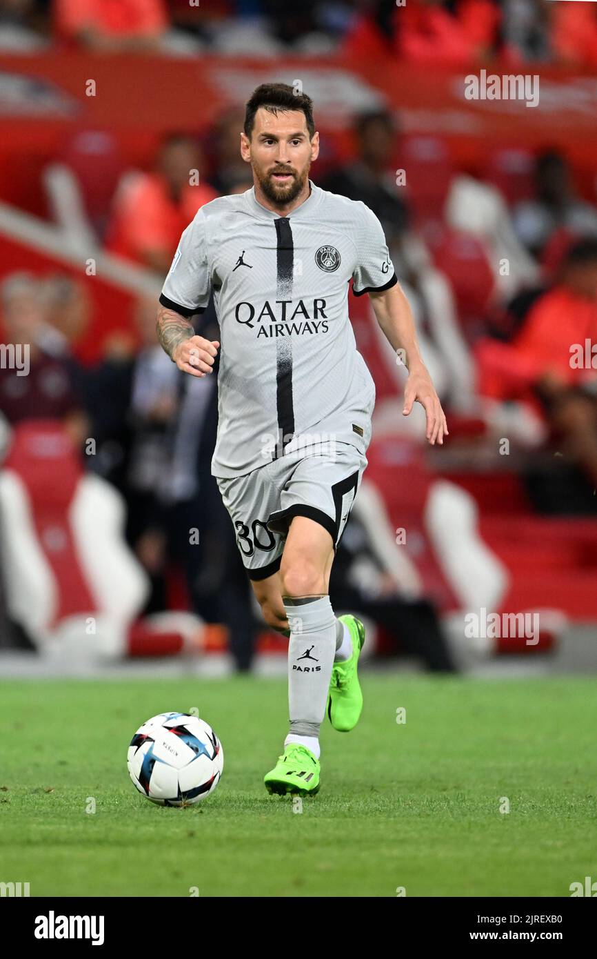 LILLE - Lionel Messi of Paris Saint-Germain during the French Ligue 1 ...