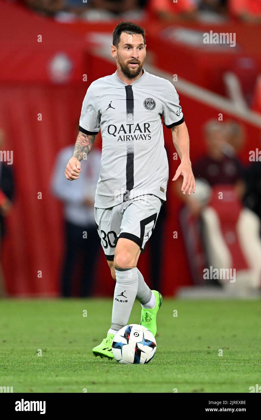 LILLE - Lionel Messi of Paris Saint-Germain during the French Ligue 1 ...