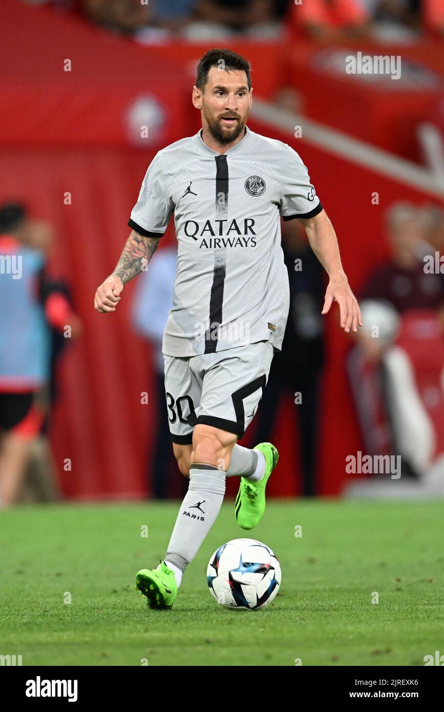 LILLE - Lionel Messi of Paris Saint-Germain during the French Ligue 1 ...