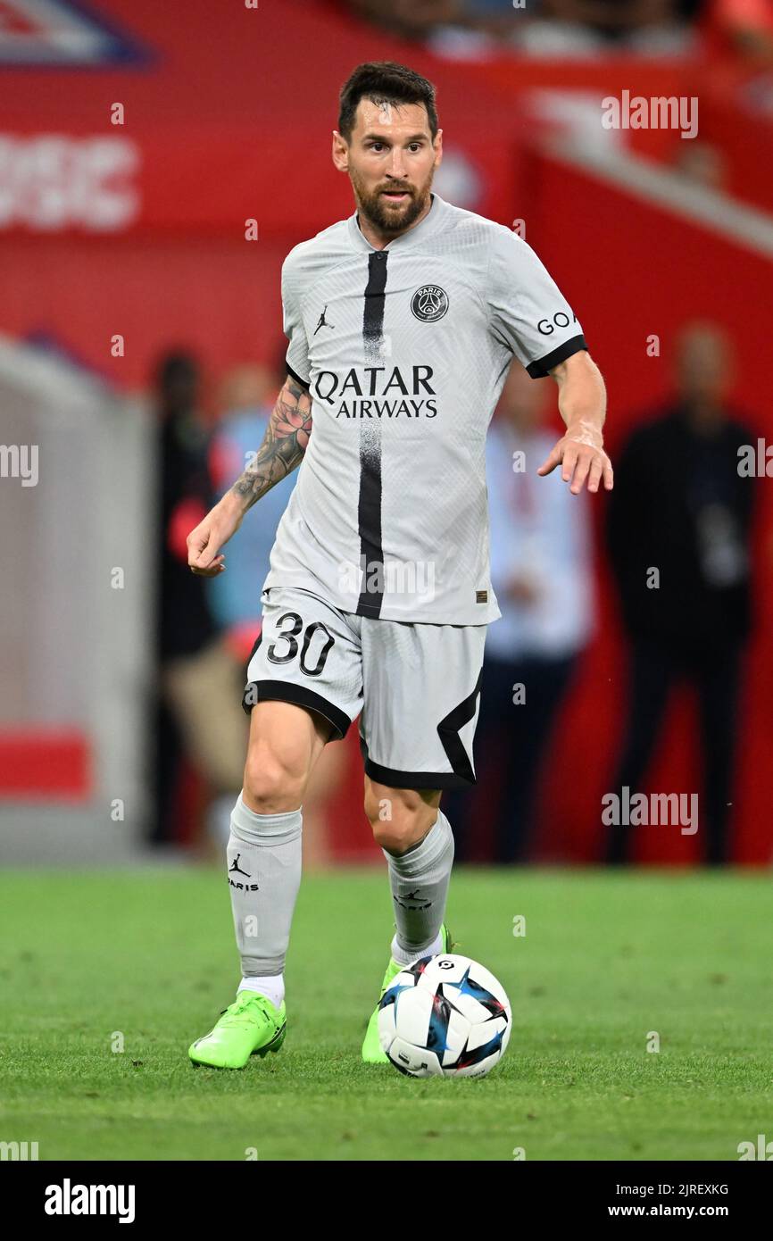 LILLE - Lionel Messi of Paris Saint-Germain during the French Ligue 1 ...