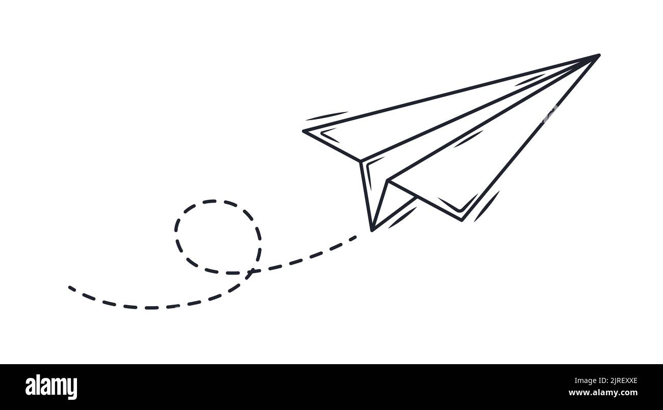 Paper plane vector illustration icon and paper toy airplane origami symbol Stock Vector Image ...