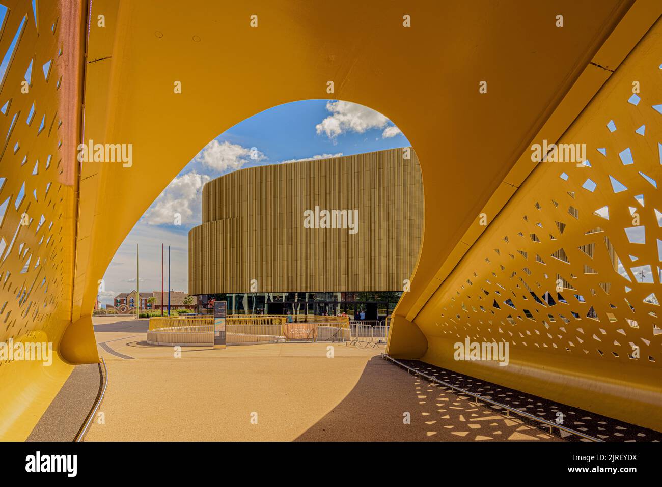 Bae Copr Bay Bridge and Swansea Arena Stock Photo - Alamy
