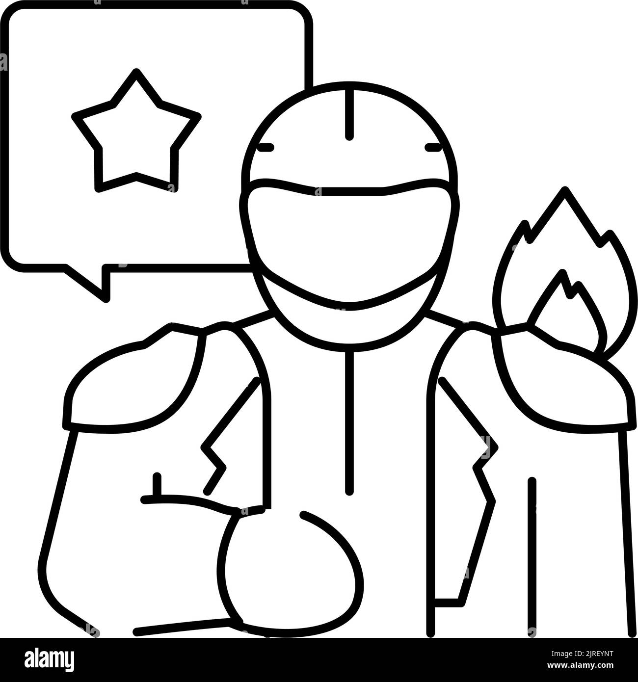 stuntman video production film line icon vector illustration Stock ...