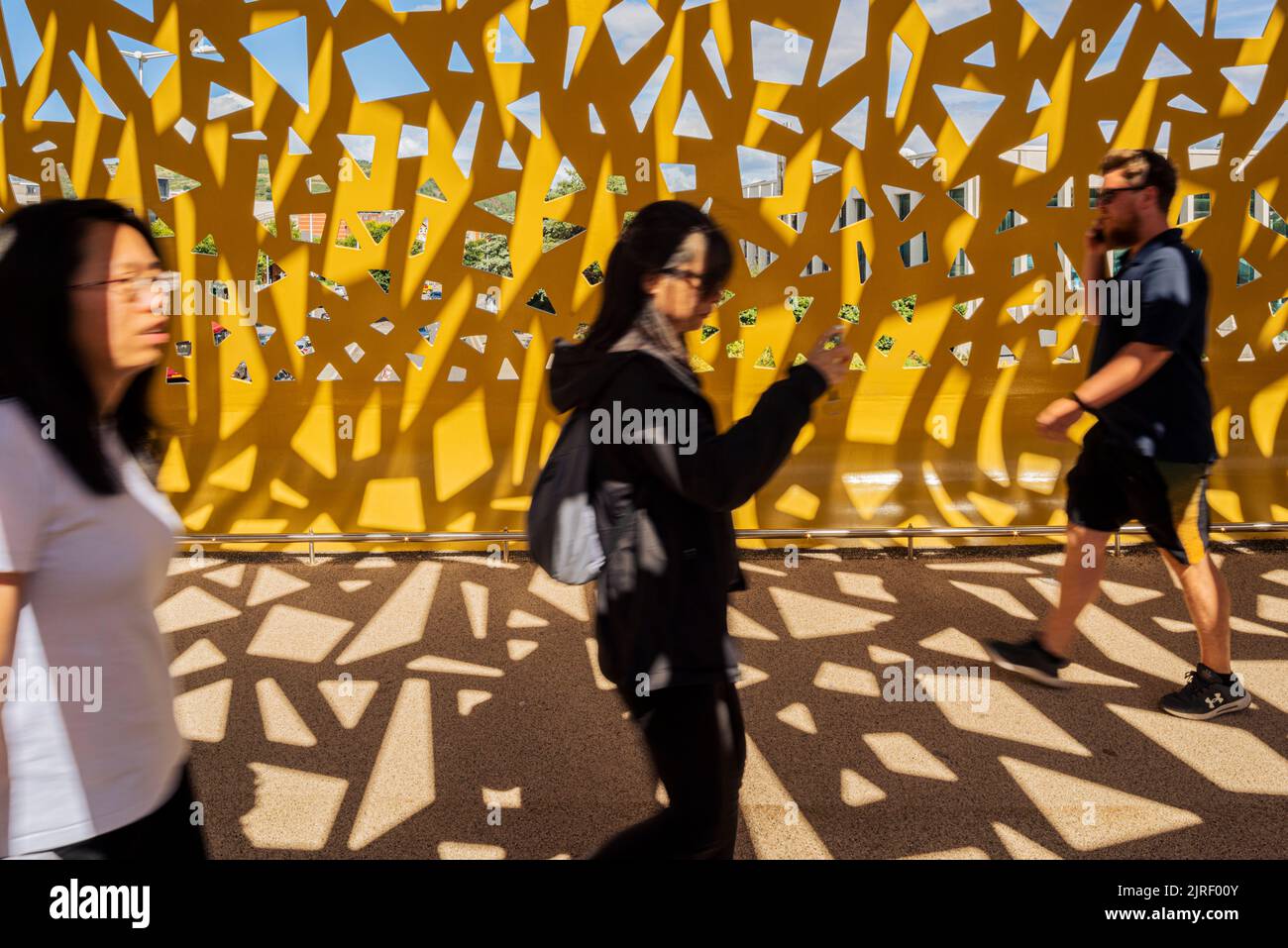 Bae Copr Bay Bridge and Swansea Arena Stock Photo - Alamy