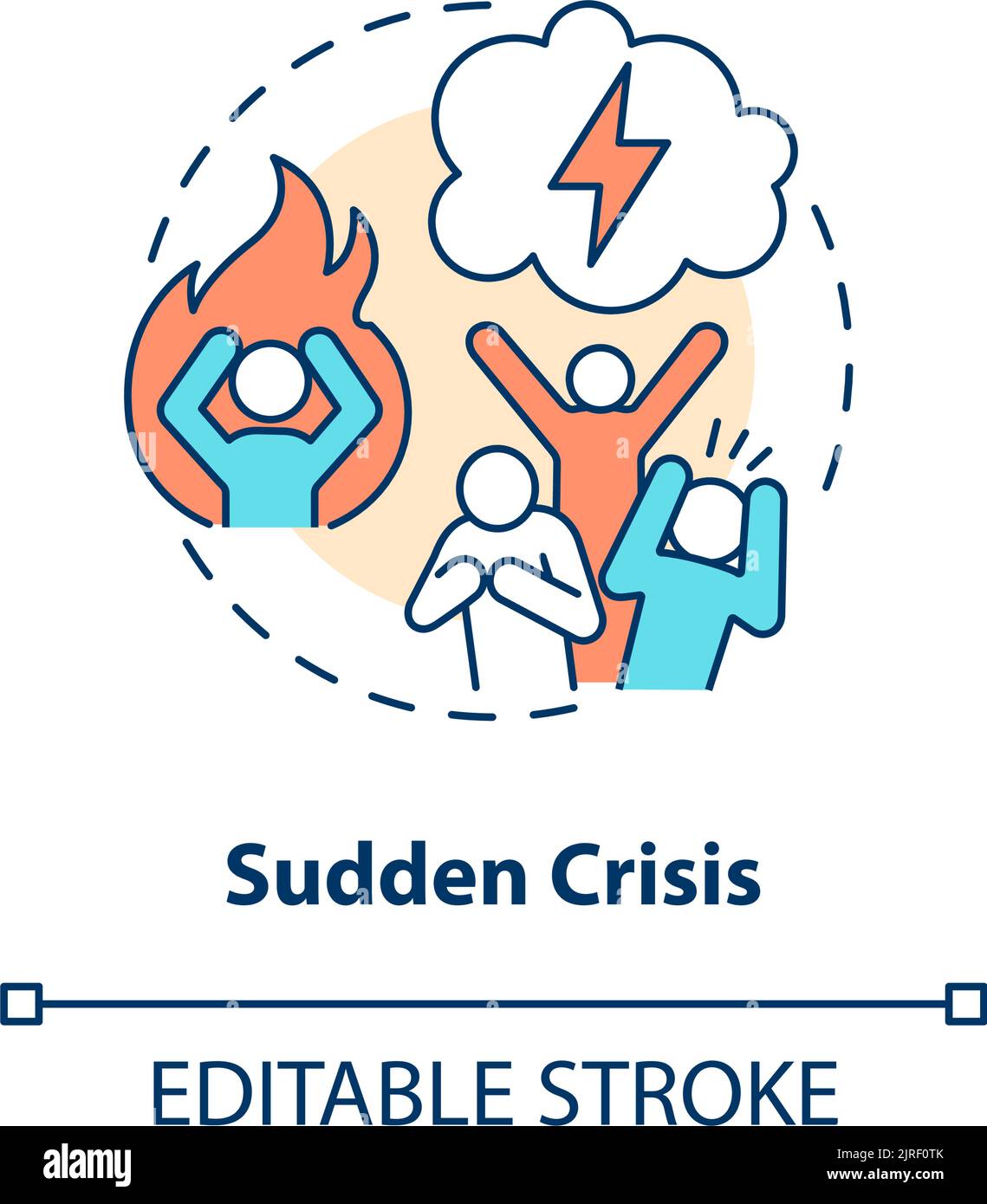 Sudden crisis concept icon Stock Vector Image & Art - Alamy