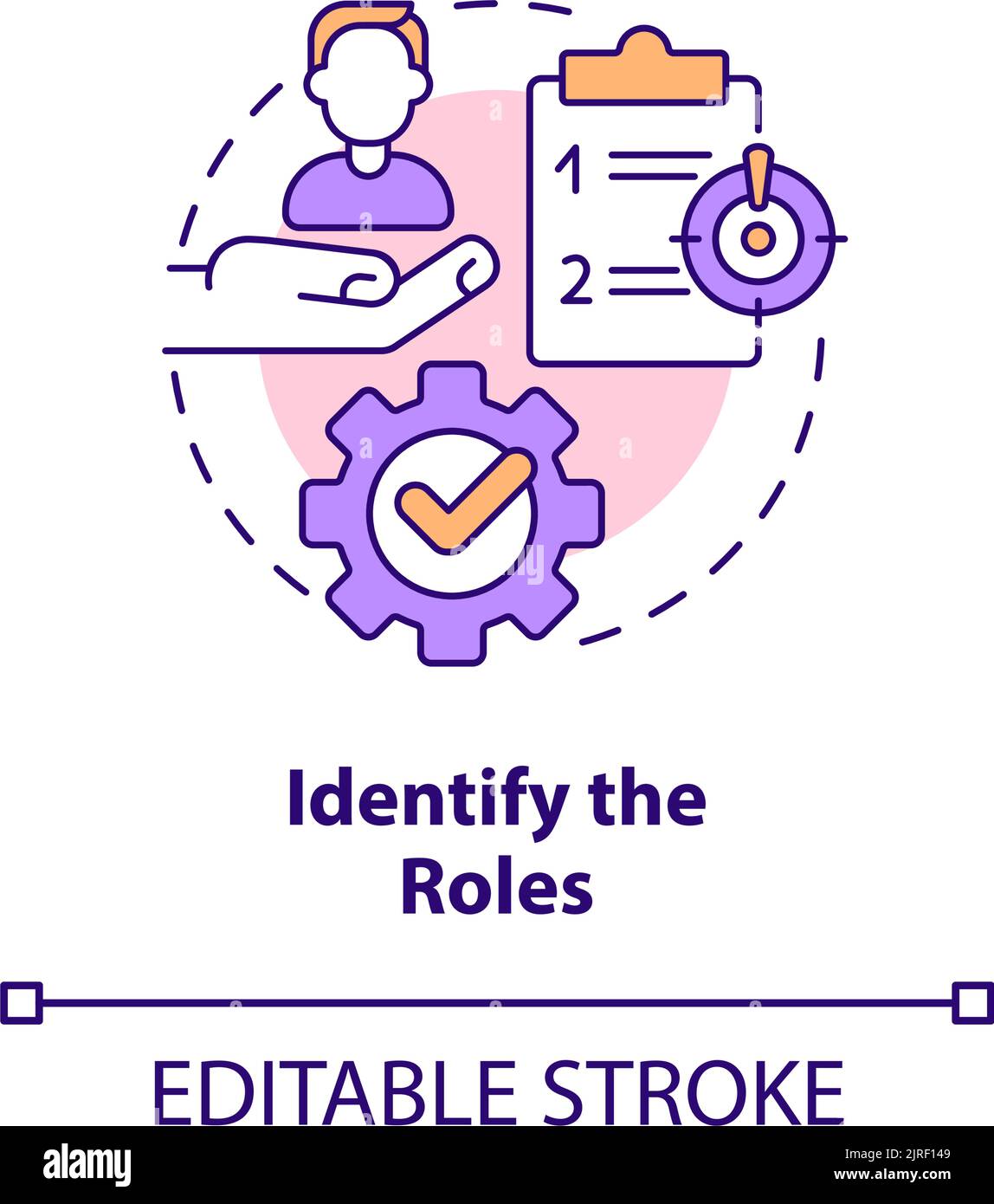 Identify roles concept icon Stock Vector Image & Art - Alamy