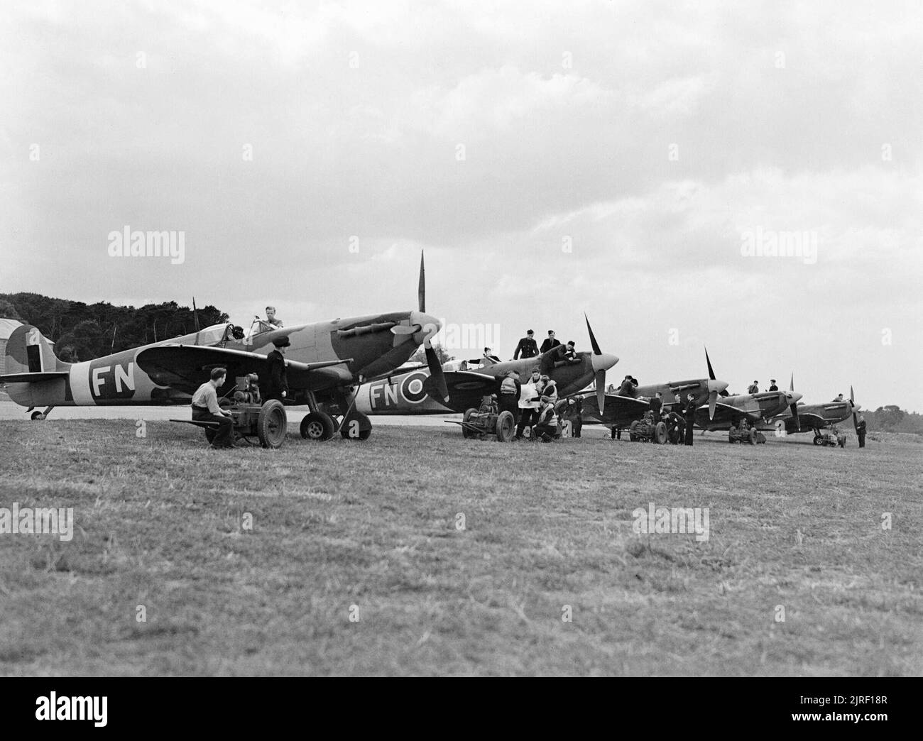 Spitfire VBs of No. 453 Squadron RAAF at Drem in Scotland, 14 August ...