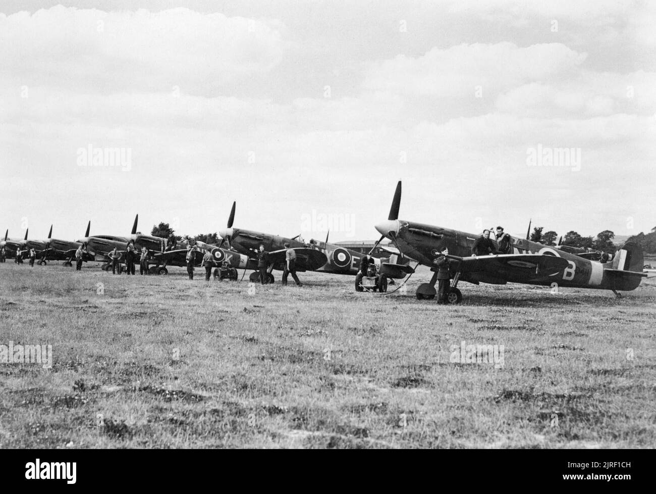 Supermarine Spitfire Mk VBs of No. 131 Squadron RAF being prepared for ...
