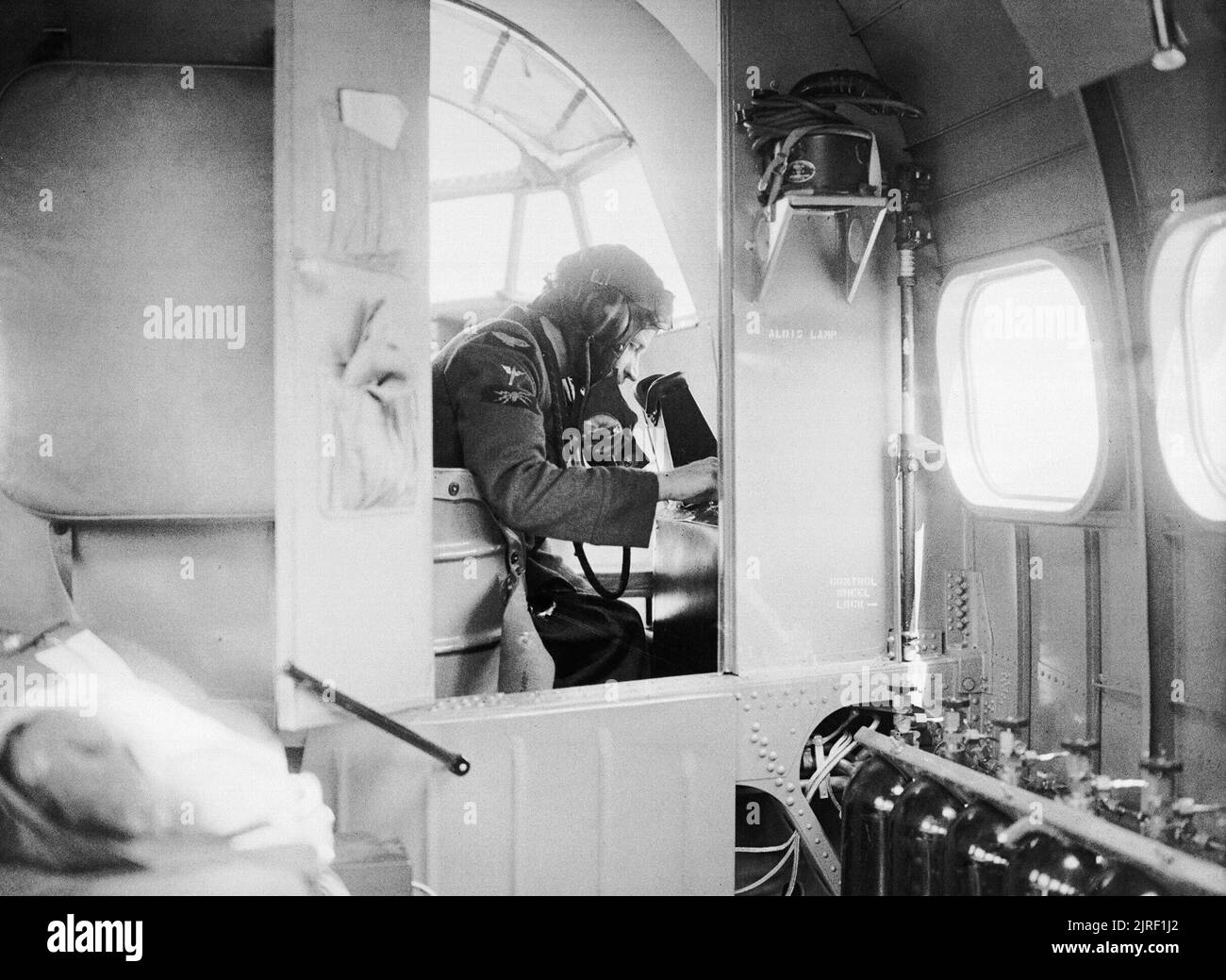 The interior of a Lockheed Hudson Mk I of No. 206 Squadron RAF, June ...