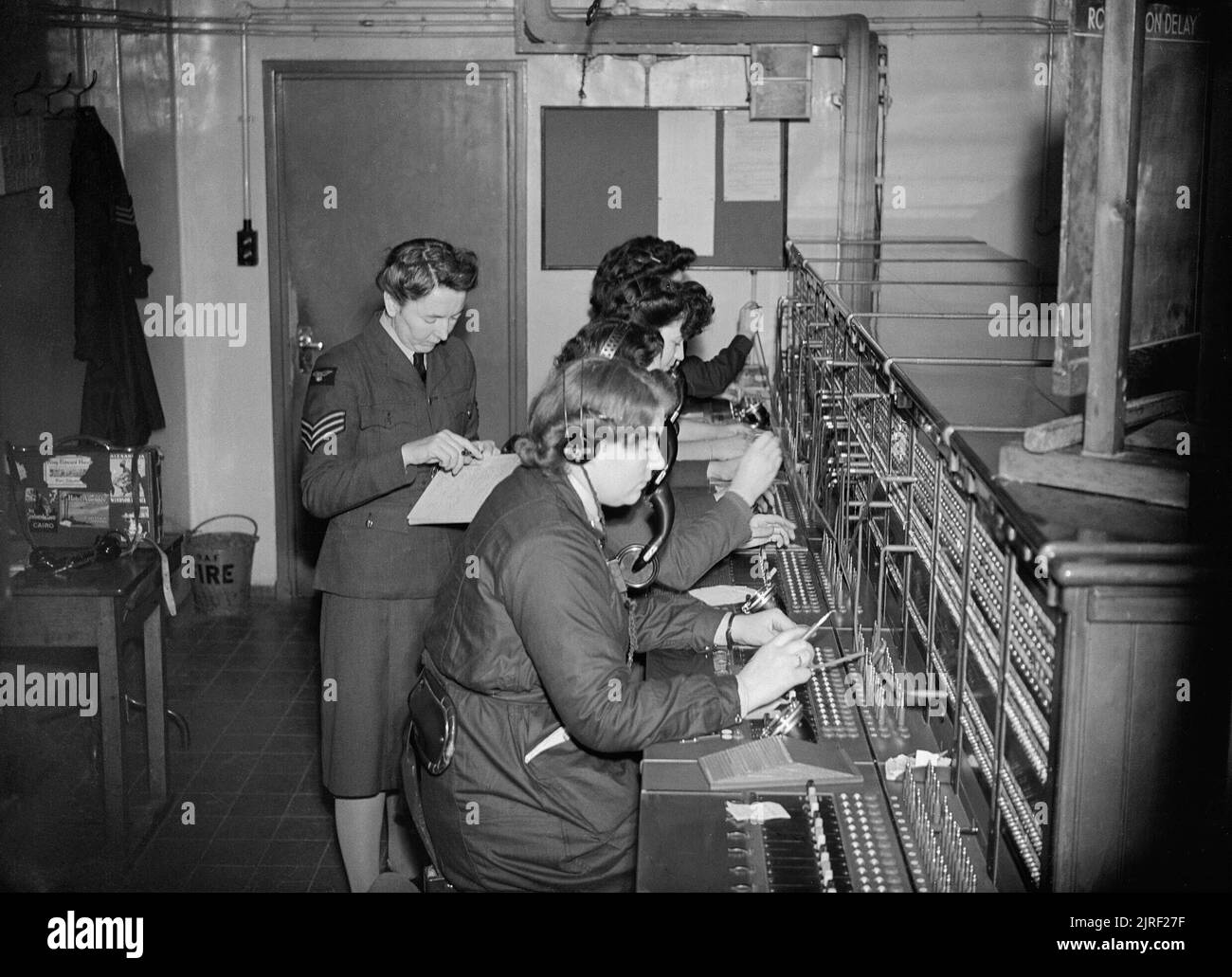 WAAF telephone operators at work at No. 11 Group HQ at Uxbridge in ...
