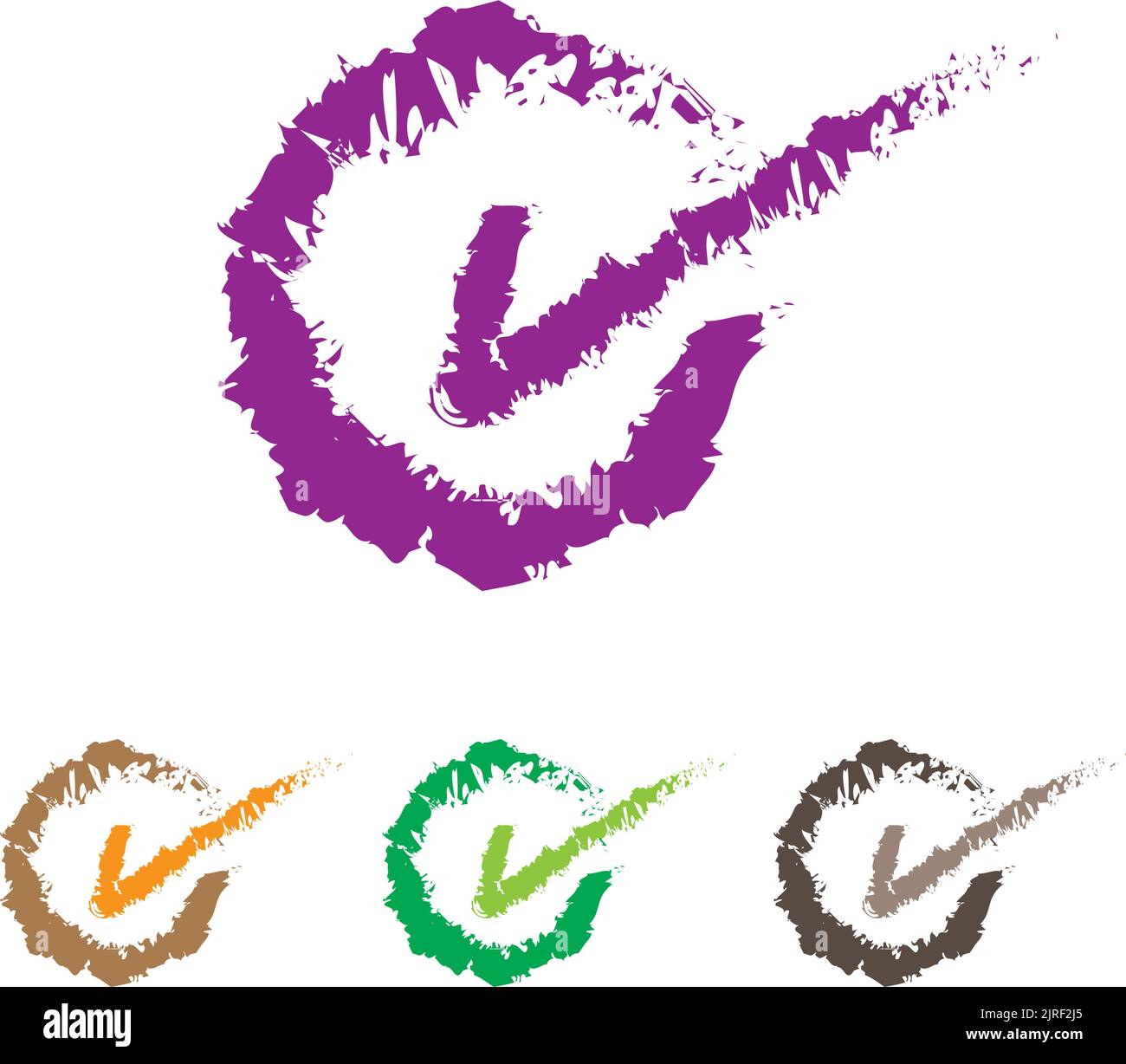 A vector of colorful check marks isolated in white background Stock ...